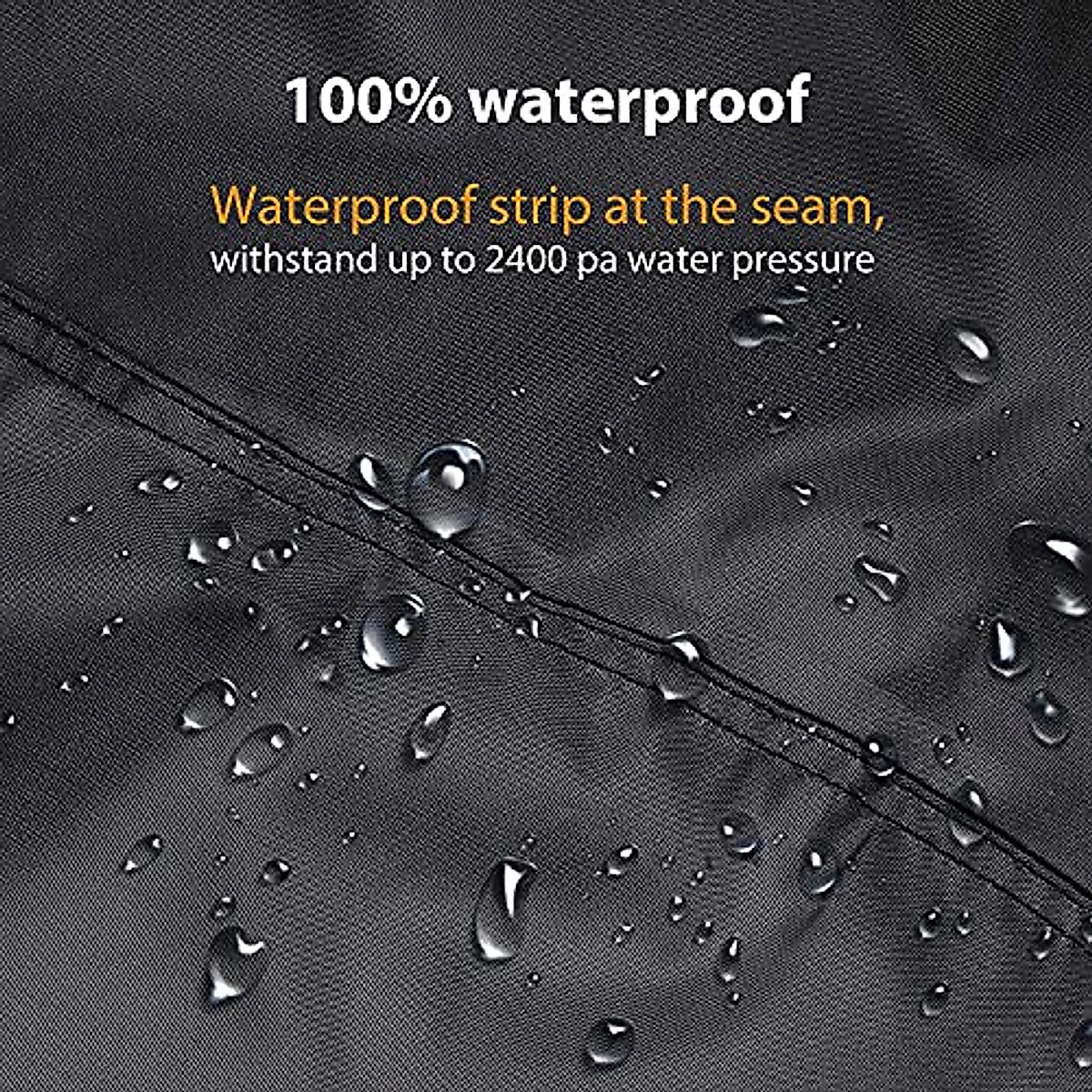 CLVEDU Chimenea Cover 122cm Outdoor Patio Chimenea Cover Waterproof Black Garden Heater Rain Sun UV Protector with Storage Bag