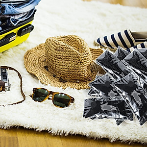 Geyoga 100 Pcs Women Disposable Underwear Set,Disposable Bras and Thong Panties for Spa,Disposable Strapless Underwear Spray (Black)