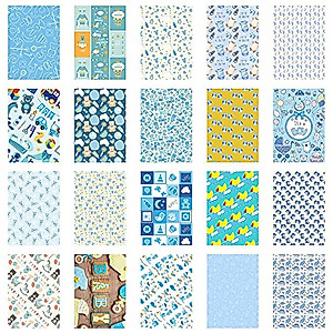 Fujifilm instax Mini Instant Film (20 Exposures) + 20 Sticker Frames for Fuji Instax Prints Baby Boy Themed Package + Cleaning Cloth – Deluxe Accessory Bundle