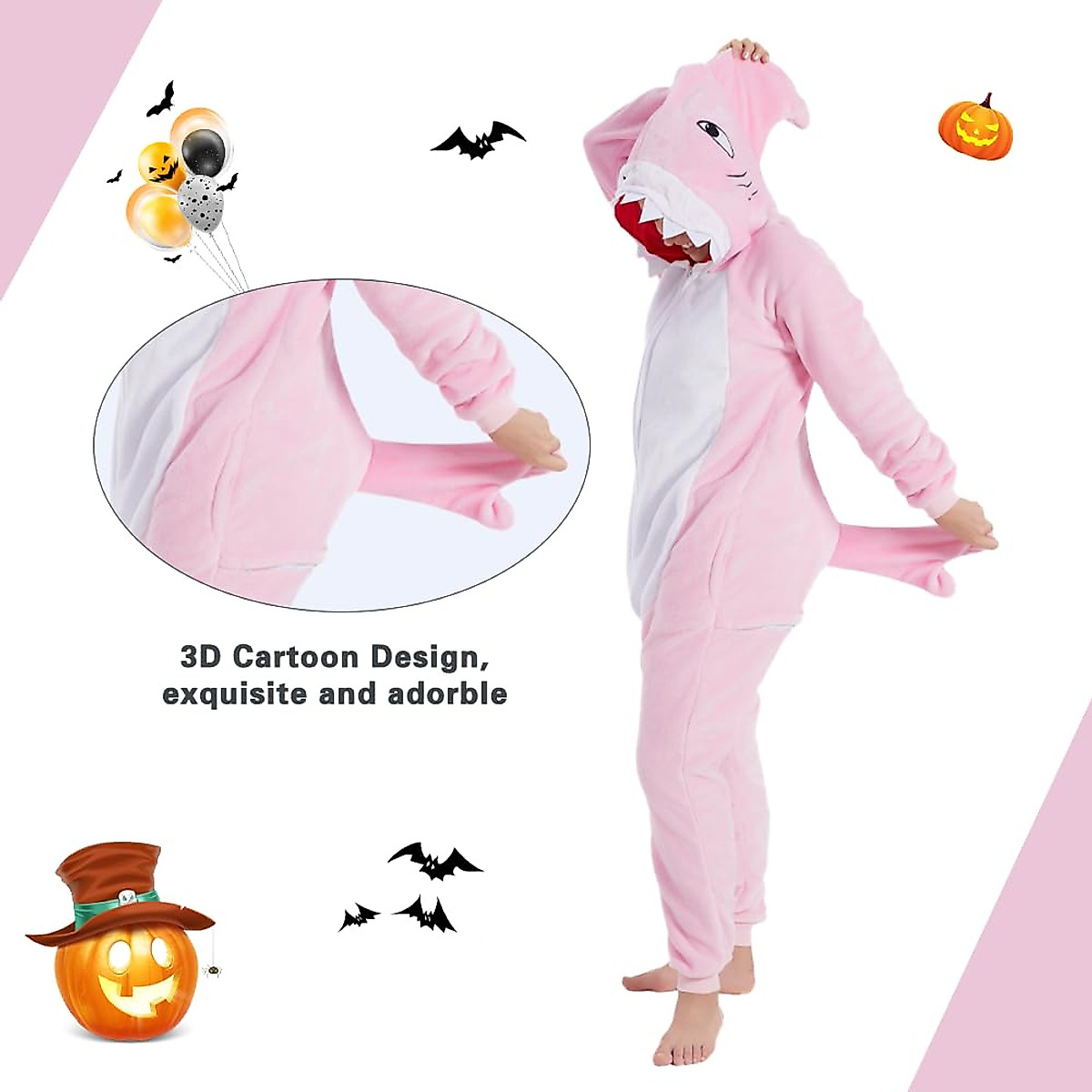 UVIPC Adult outfit Cartoon Shark Grey Blue Pink Unicorn Helloween Christmas Party Cosplay outfits Costume Sleepwear