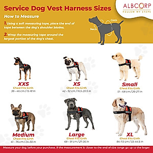 ALBCORP Service Dog Vest Harness - Reflective - Woven Polyester and Nylon, Comfy Mesh Padding - Sizes from XXS to XL – Service Dog Patches Included. Red Camo, Large
