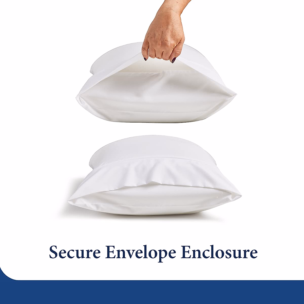 Cosy House Collection Luxury Rayon Derived from Bamboo Blend Ultra Soft Pillow Cases - Cooling & Breathable - Set of 2 Pillowcases with Envelope Closure (Standard, White)