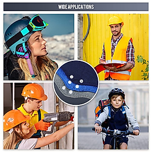 Funtery 12 Pieces Hard Hat Sweatband Washable Reusable Welding Helmet Sweatband 3 Colors Hard Hat Liner Helmet Accessories for Welding Safety (Dark Blue, Light Blue, Gray)