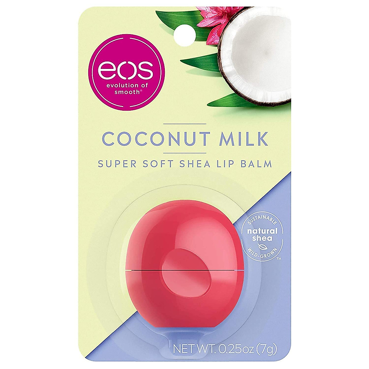 EOS Super Soft Shea Lip Balm, Coconut Milk 0.25 oz (Pack of 2)