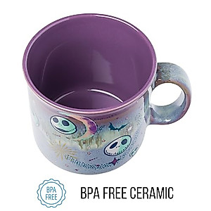Silver Buffalo Disney Nightmare Before Christmas Mystic Opulence Reactive Glaze Ceramic Camper Mug, 20 Ounces