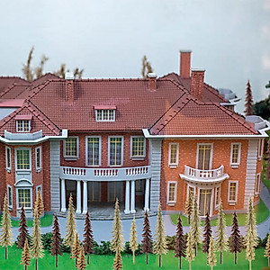 LUEYAO Mini Model Miniature Trees Mixed Train Scenery Architecture Trees Fake Trees for DIY Crafts Building Model Scenery Landscape Brown 1.8-3.9 inch 48 PCS