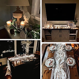 Lighted Garland with Birch Twigs, Hypestar 6FT Lighted Garlands with 48 LEDs for Christmas Decorations indoor, Birch Garland with Lights and Timer for Christmas (Battery Operated Birch Garland)