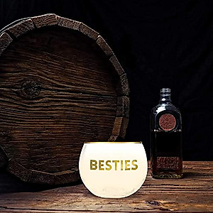 Santa Barbara Design Studio Sippin' Pretty Roly Poly Cocktail Glass, 13-Ounce, Besties