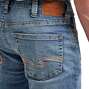 Silver Jeans Co. Men's Craig Classic Fit Bootcut Jeans, Light Marble Indigo, 36W x 32L