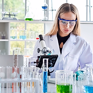 PATIKIL 250ml Graduated Cylinder, 3.3 Borosilicate Glass Measuring Cylinder Round Base with Brush for Lab Experiment, Clear