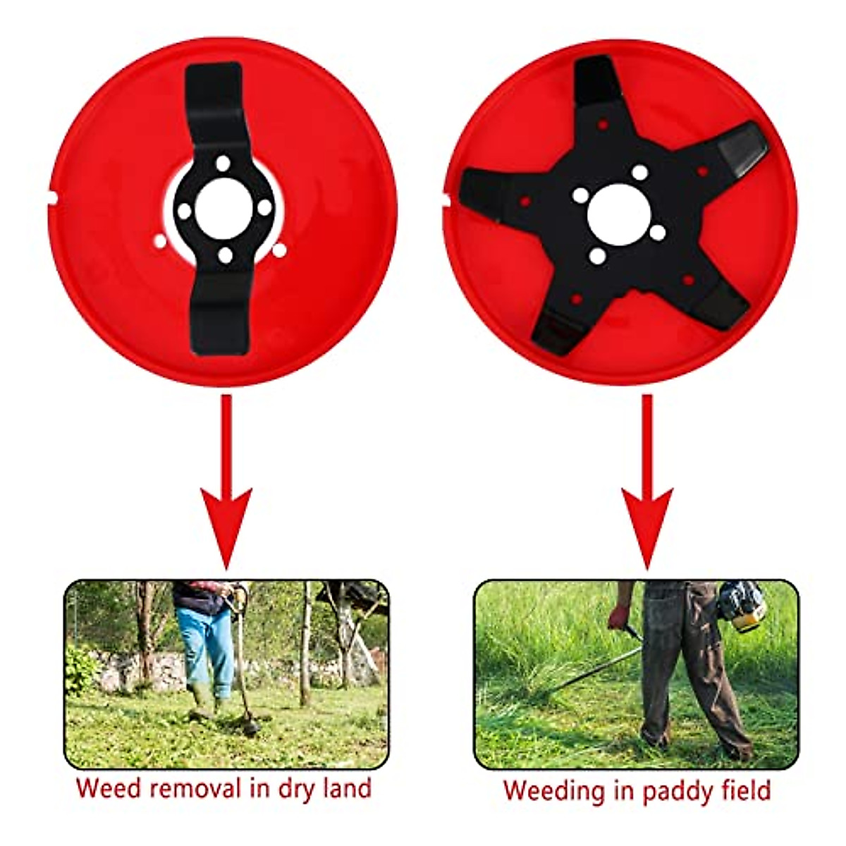 VILLCASE 1 set Tool Trimmers Home Steel Parts Weeding Mower Cutting Accessories Lawn Mowing Replacement Razors Head Brushcutter Garden Machine Plate Weeder Grass Blades Farm Cutter Brush