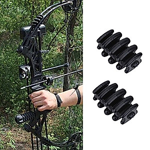Dilwe Archery Bow Limbs Stabilizer, 2Pcs Rubber Archery Shock Absorber Compound Bow Split Limb for Most Compound Bows