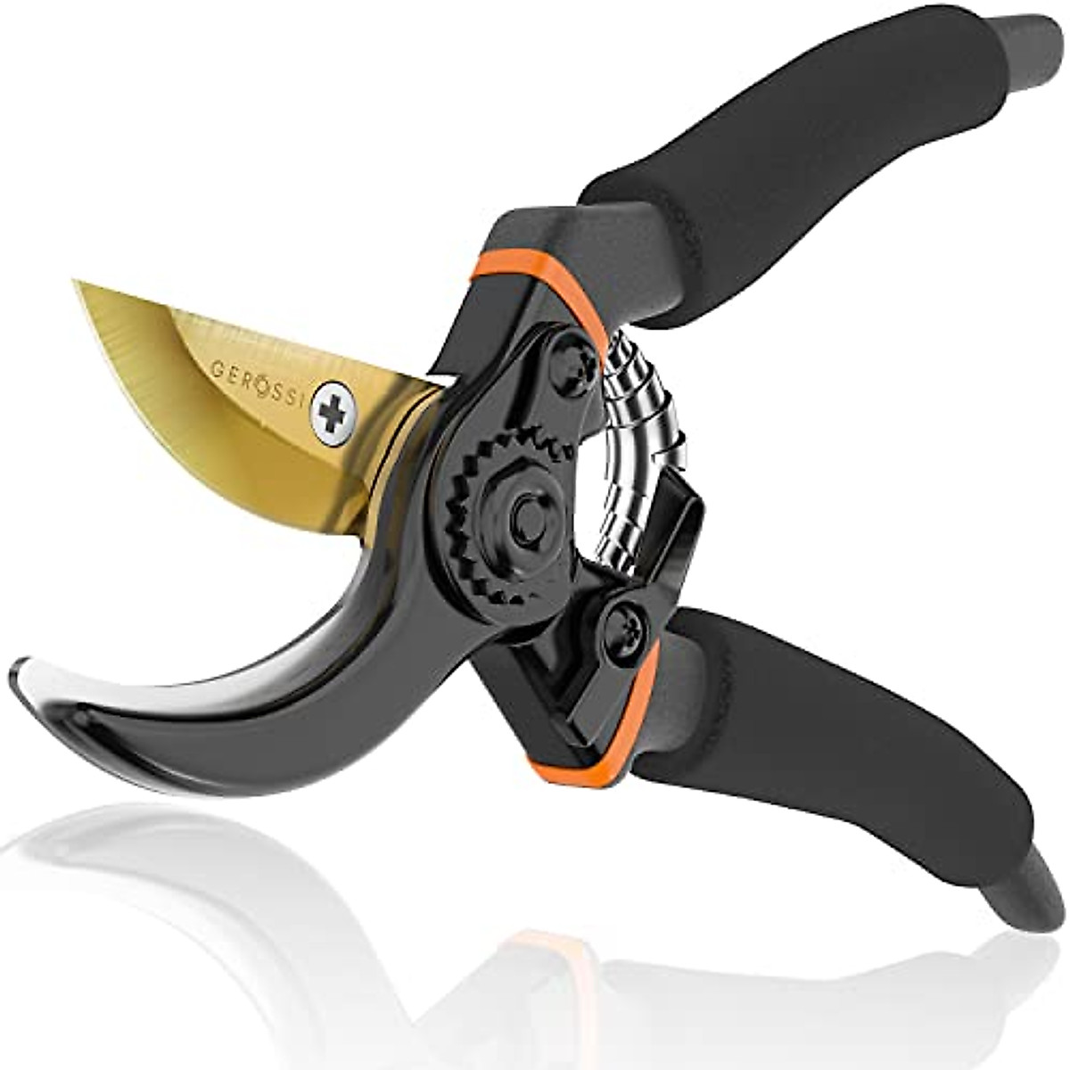 Premium Bypass Pruning Shears for your Garden - Heavy-Duty, Ultra Sharp Pruners w/Soft Cushion Grip Handle Made with Japanese Grade High Carbon Steel - Perfectly Cutting Through Anything in Your Yard