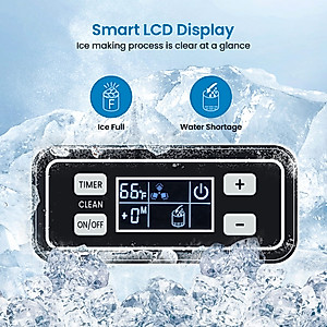 Zstar Commercial Ice Maker Machine, 160LBS/24H Under Counter Ice Maker with 33LBS Ice Storage & Ice Scoop, Self-Cleaning, Stainless Steel Freestanding Ice Machine for Commercial Restaurant, Home, Bars