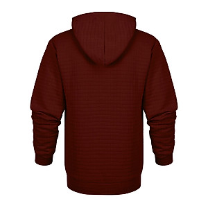 Ymosrh Mens Hoodie Sweatshirts Pullover, Trendy Hoodie Oversize Hoodies Sweatshirt Blank Hoodies for Printing Men Men's Winter Casual Hoodie Warm Long Sleeves Sweatshirt Coat Jacket (XL, Red)