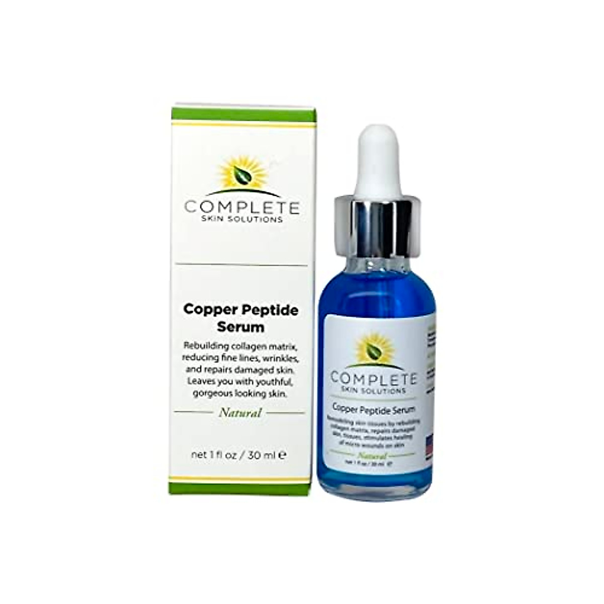 Copper Peptide Face Serum Collagen - With Anti Aging Skin Solutions Properties:1oz/30ml Anti-Wrinkle Formula For Youthful Skin