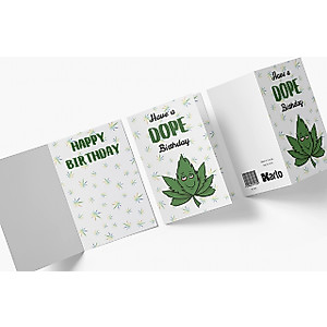 Karto Funny Marijuana Birthday Card for Men and Women - 5.5 x 8.5 Inches - Envelope Included