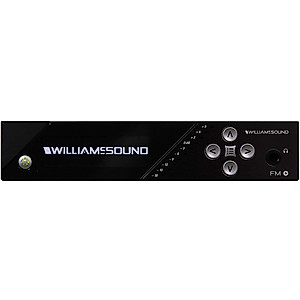 Williams AV FM 557-12 PRO D Large-Area Dual FM Plus Assistive Listening Dante Systems with FM T55 Transmitter, (12) PPA R37N Receivers, (12) EAR 022 Earphones, (3) NKL 001 Neckloops