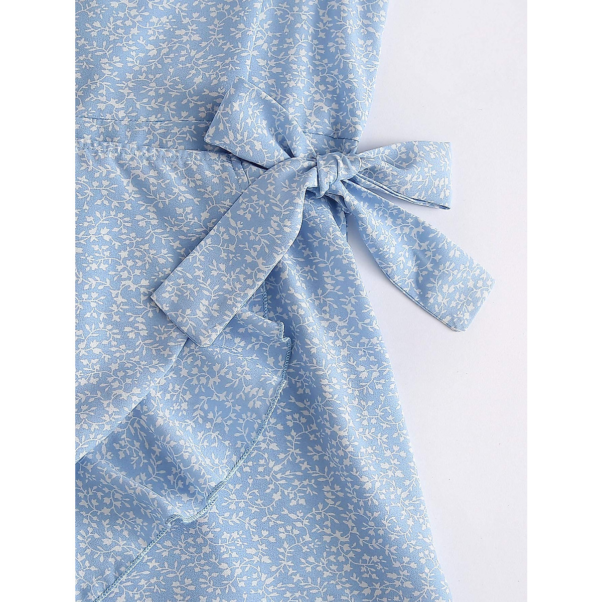 SOLY HUX Girl's Spaghetti Strap Dress Floral Print Sleeveless Summer Beach Casual Sundress A-line Mini Dresses