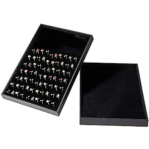 FOMIYES 2pcs Jewelry Drawer Organizer Inserts Foam Trays Earring Display Box Sponge Pad Jewelry Box Sponge Liner Earrings Necklace Showcase Trays for Retail Showcase