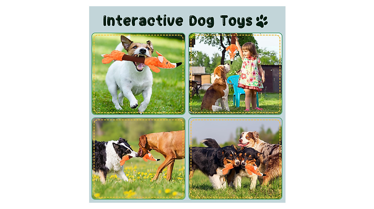 Zuykjeagle Dog Toys for Large Dogs – Interactive Plush Chew Toys with ...