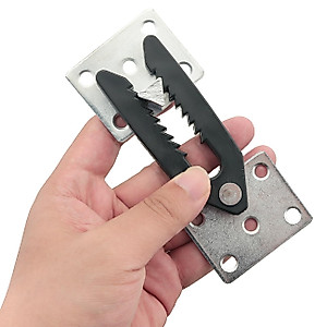 FMHXG 2PCS Plastic Crocodile Buckle Screw Clip Furniture Hinge Double Ear Headrest Hinge Sofa Connector Sofa Combination Fixing Piece Black