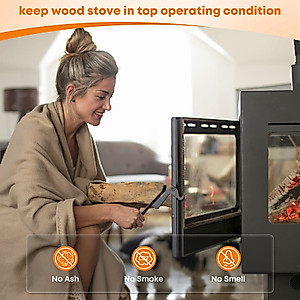 Stanbroil Wood Stove Gasket, 1/2" x 84" Graphite Impregnated Fiberglass Rope Seal, Gasket Rope Replacement Kits for Wood Stove Door