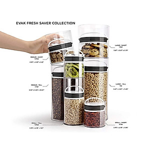 Prepara Evak Fresh Saver Plastic Food Storage, 33 Ounce, White