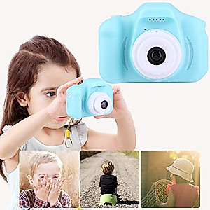 MooBreeze Cute Cartoon Digital Video Camera for Kids, 2" Screen, Mini Children Toy Camera, USB Power Supply