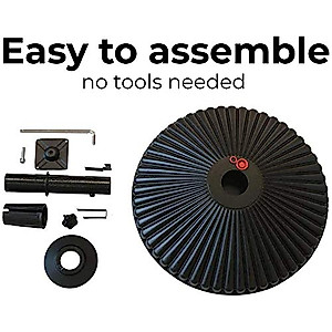 Abba Patio 50lb Patio Umbrella Base Water Filled 23" Round Recyclable Plastic Outdoor Market Umbrella Stand Base for Deck, Lawn, Garden, Black