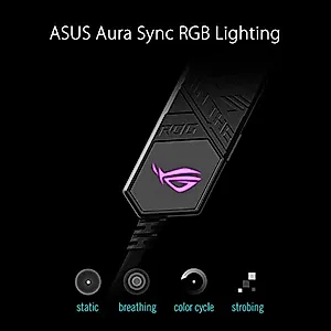 ASUS ROG Clavis USB-C Gaming DAC (ESS 9281 QUAD DAC amplifier, AI Noise-Canceling Mic, MQA Rendering, Aura Sync RGB, Compatible with PC, mobile, PlayStation 5, and Switch)