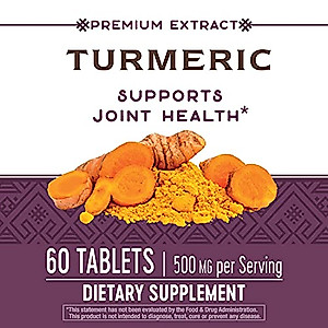 Nature's Way Premium Turmeric Extract, Joint Health Support* Supplement, Vegan, 60 Tablets