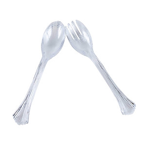 Jacent 6 Piece Blue Plastic Serving Utensils, Colors Vary - 1 Pack