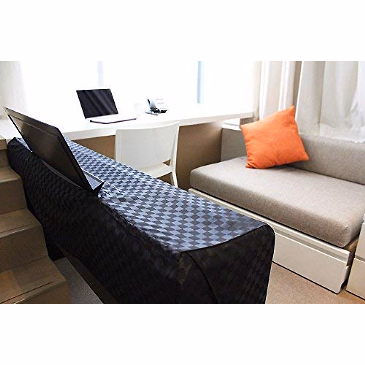 Digital Piano Cover for YAMAHA P225 / P223 / P145 / P143 / P125a / P125 / P115 / P105 / P45 / Kawai ES120 | PX150 | Roland FP30X / F-20 and others | [Waterproof] 52.4 in x 11.8 in | Ebony Black