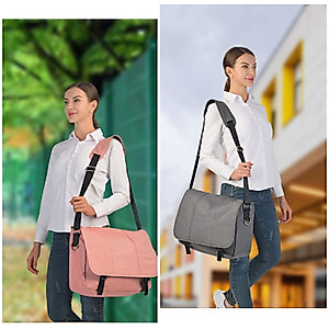 Marryking Classic Canvas Messenger Bag for All Purpose use, Pink, Size One_Size