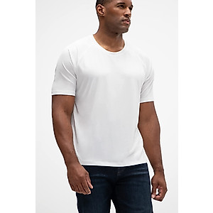 DEVOPS 5 Pack Men's UPF 50+ Sun Protection Moisture Wicking Dry-Fit Short Sleeve Workout T-Shirts (White/White/White/White/White, X-Large)