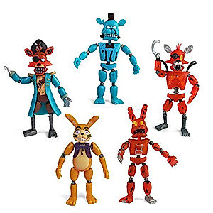 Toysvill Inspired by Five Nights at Freddy's | Pirates | Freddy's Action Figures Toys (FNAF) Set of 5 [Freddy, Bonnie, Fazbear, Curse of Dreadbear and Captain Foxy]