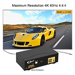 CKL DisplayPort MST KVM Switch (1 DP in 1 DP + 1 HDMI Out for 2 Computers 2 Monitors