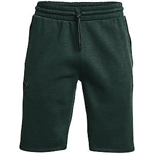 Under Armour Men's Sweatpant Shorts Cotton/Polyester Blend UA Dwayne Johnson Sweatpant Shorts1357200 (Ivy/Black-384, Medium)