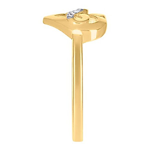 14k Two tone Gold Womens Infinity Love Heart Ring Measures 9.9mm Long Jewelry for Women