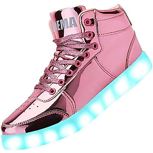 Odema V3 Aurora Unisex High Top Light Up Shoes, Sneakers with Lights for Men，Women, Led Light Shoes,USB Charging Glowing shoes for Teens