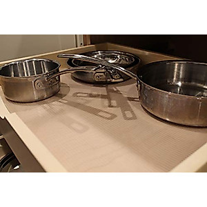 612 Vermont 24" x 20' Clear Ribbed, Waterproof, Non-Adhesive Plastic Shelf Liner for Use in Kitchen Cabinets, Pantry, Wire Shelves, Under Sink, Refrigerators and More.