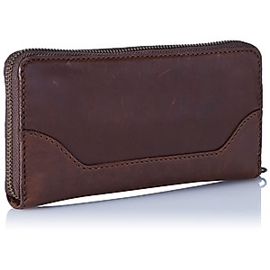 Frye Women's Melissa Zip Wallet, Dark Brown, One Size