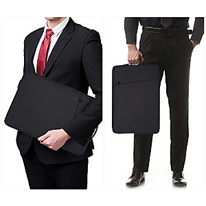 14 inch Laptop Sleeve Case for HP Pavilion 14, HP Envy 14, Lenovo, Dell, ASUS, Acer Chromebook 14 & Dell Inspiron 14 - Water-Resistant Bag with Handle - Black