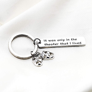 bobauna Theatre gift Theater Keychain Tragedy and Comedy Jewelry Gift (Theater Keychain)