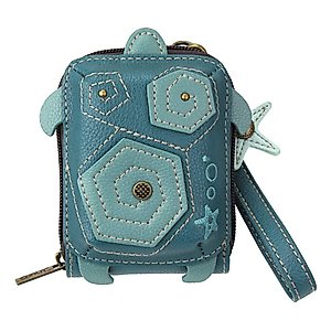 Chala Handbags Cute-C Turtle Credit Card Holder/Wallet WristletF