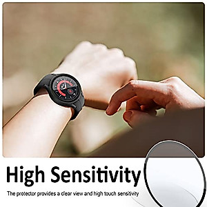 [4 Pack] Updated SPGUARD Full Protective Screen Protector for Galaxy Watch 5 Pro 45mm,Tempered Glass Film All Around Coverage Cover ONLY Compatible With Samsung Galaxy Watch5 Pro 45mm (NOT for Other Models)