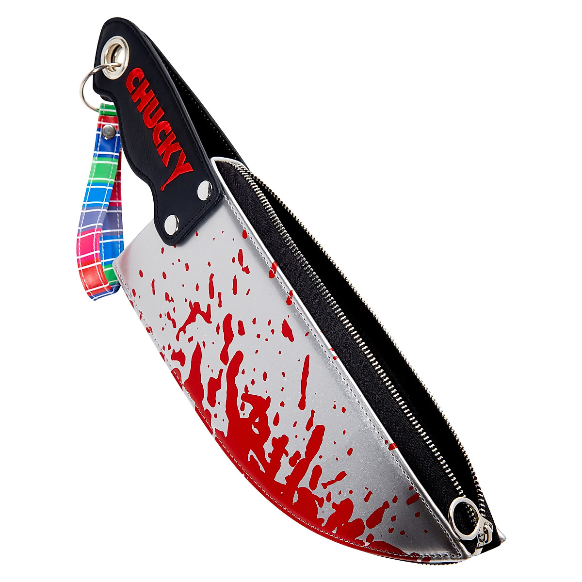 Spirit Halloween Chucky Knife Wristlet Bag | Officially Licensed | Good Guys | Horror Accessory Multicolored