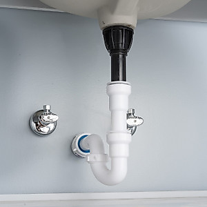 Keeney K820-72BN 1-1/4-in Plastic Push Button Sink Bathroom Drain with Overflow, Brushed Nickel