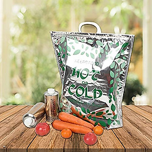 Hot Cold Food Bag, Large Size 16x18x6 inches (3 Pack) Reusable, Insulated Thermal Cooler for Warm Lunch Meals, Grocery/Fruit/Meat/Vegetables, Ice-cold Beers & Beverages | Keeps Frozen Up to 3 Hours
